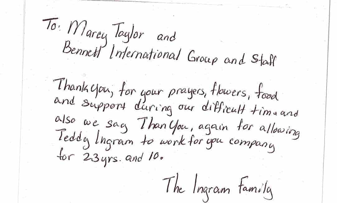 Bennett Celebrates the Memory of Our Unsung Hero, Teddy Ingram ...